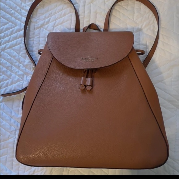 kate spade | Bags | Kate Spade Brown Peebled Leather Large ...